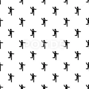 Stick figure stickman pattern seamless Illustration #99914448