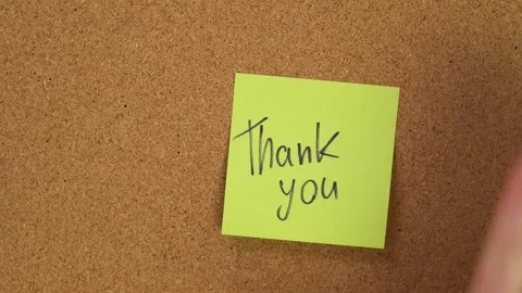 Stick the sticker thank you, thanks on t... | Stock Video | Pond5