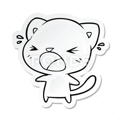 Crying Cat Lineart
