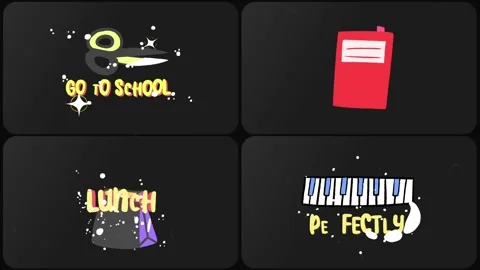 Sticker School Titles for After Effects ~ After Effects #282950991