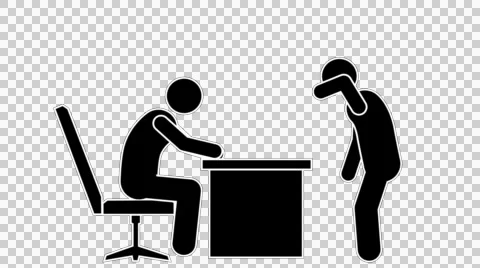 Stickman Angry Director with Alpha chann... | Stock Video | Pond5