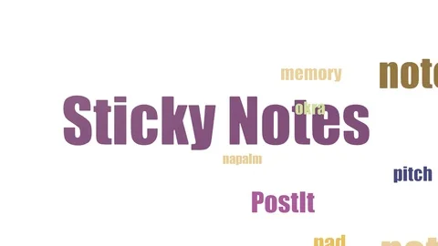 Sticky Notes Word Cloud Animated Isolate... | Stock Video | Pond5