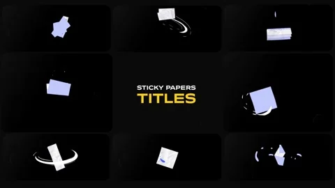 Sticky Papers Titles for After Effects ~ After Effects #253698615