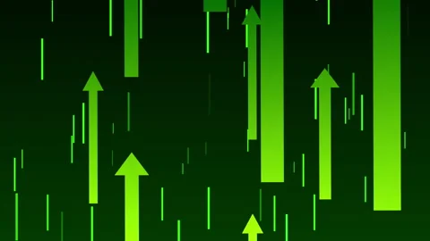 stock chart up arrow loop animation | Stock Video | Pond5