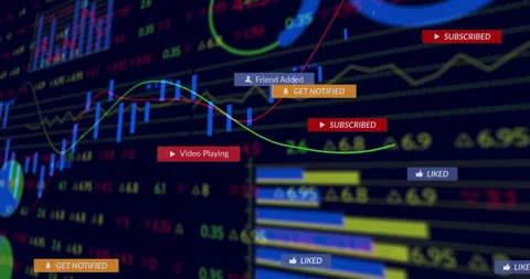 Stock dashboard opening, bars moving, ro... | Stock Video | Pond5