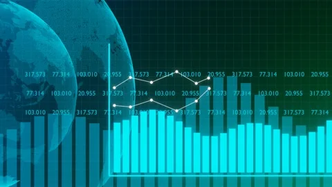 Stock market animated graphic. Stock pr... | Stock Video | Pond5