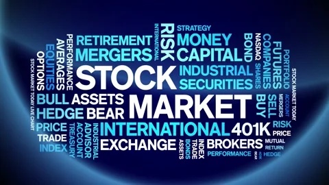 Stock Market animated word cloud,animati... | Stock Video | Pond5