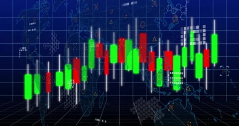 Stock market candlestick chart animation... | Stock Video | Pond5