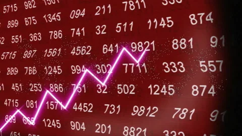 Stock market data with rising graph anim... | Stock Video | Pond5
