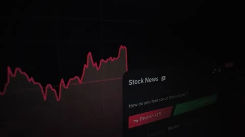 Stock Market Graph Animation: Red Line C... | Stock Video | Pond5