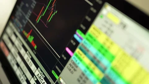 Stock Market Live Candle Stick Chart on ... | Stock Video | Pond5