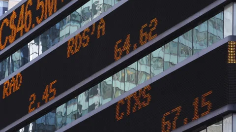 Stock Ticker Display Stock Footage ~ Royalty Free Stock Videos | Pond5