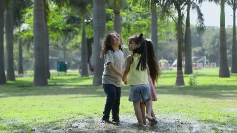 Stock Video Of Indian Kids Playing In Mu... | Stock Video | Pond5