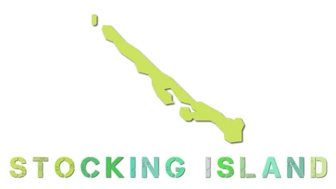 Stocking Island map with paper regions. ... | Stock Video | Pond5