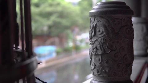 Stone carvings and classical architectur... | Stock Video | Pond5