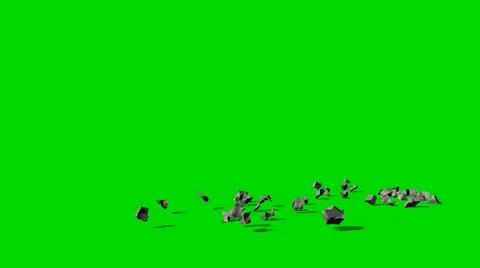 Stone Debris explosion green screen - 3... | Stock Video | Pond5