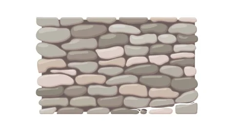 Stone fence icon animation | Stock Video | Pond5