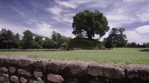 Stone structure in Tikal National Park | Stock Video | Pond5