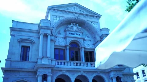 stone theater building in france avignon... | Stock Video | Pond5