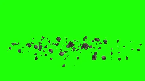 Stones flying and spinning in the air of... | Stock Video | Pond5