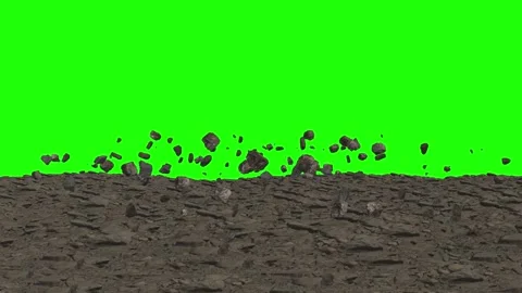 Stones flying and spinning in the air fr... | Stock Video | Pond5