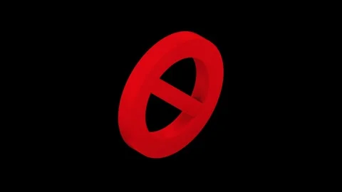 Stop 3D Animated Icon on black Backgroun... | Stock Video | Pond5