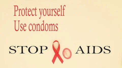 Stop AIDS motivation quote appear with A... | Stock Video | Pond5