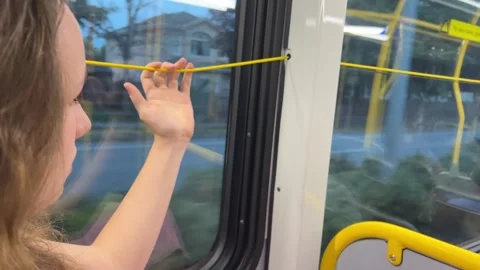 Stop the bus give a sign to the driver p... | Stock Video | Pond5