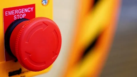 The STOP button is the most important bu... | Stock Video | Pond5