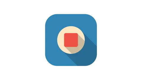 Stop Button on white background, animate... | Stock Video | Pond5
