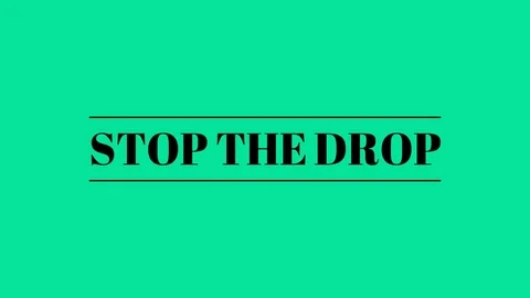 Stop the Drop with text animation | Stock Video | Pond5