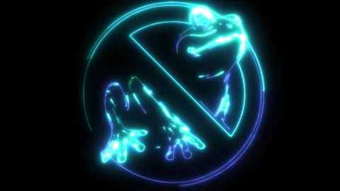 Stop Frog. Forbidden road sign. Ban Toad... | Stock Video | Pond5