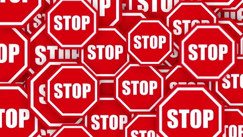 stop Many sign - 2D Transition animation... | Stock Video | Pond5