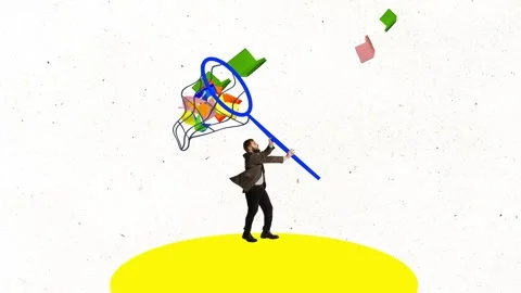 Stop motion, 2D animation collage with m... | Stock Video | Pond5