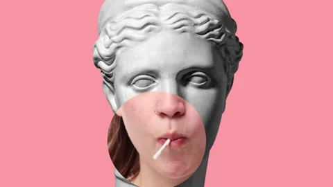 Stop motion, animation. Antique statue b... | Stock Video | Pond5