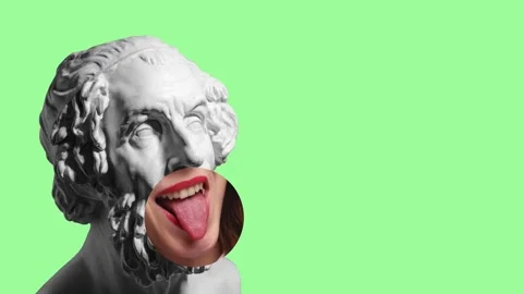 Stop motion, animation. Antique statue b... | Stock Video | Pond5