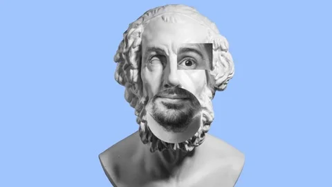 Stop motion, animation. Antique statue b... | Stock Video | Pond5