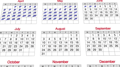 Calendar Animation Stock Footage ~ Royalty Free Stock Videos | Pond5