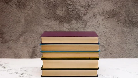 Stop motion animation of colorful books ... | Stock Video | Pond5