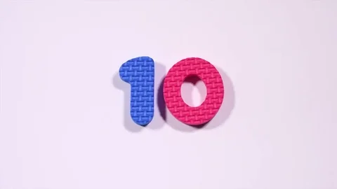 Stop Motion Animation - Countdown of Col... | Stock Video | Pond5