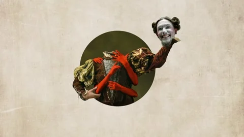 Stop motion, animation. Creepy portrait ... | Stock Video | Pond5