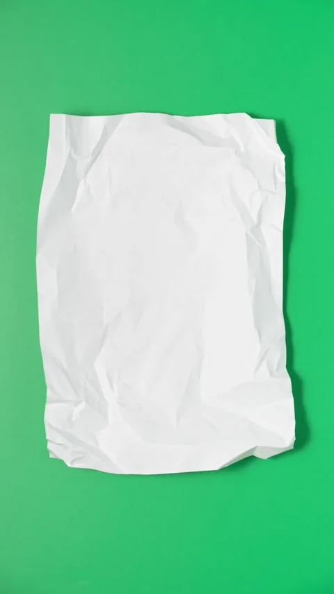 Stop motion animation of crumpled paper ... | Stock Video | Pond5