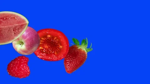 stop motion animation of different fruit... | Stock Video | Pond5