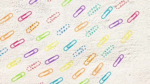 Stop motion animation of paper clips app... | Stock Video | Pond5