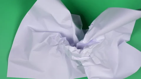 Stop motion animation paper wrinkles gre... | Stock Video | Pond5