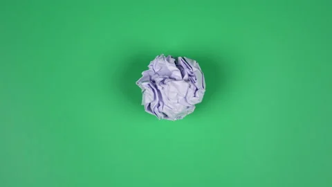 Stop motion animation paper wrinkles gre... | Stock Video | Pond5