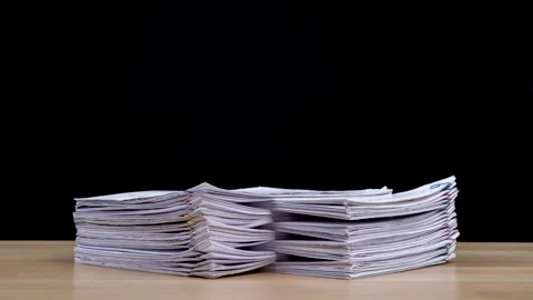 Files On Desk Stock Videos – Royalty-Free HD & 4K Videos