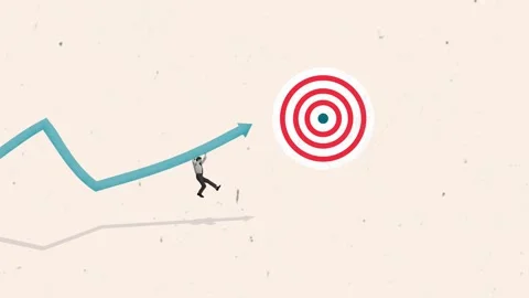 Stop motion, animation. On target. Busin... | Stock Video | Pond5