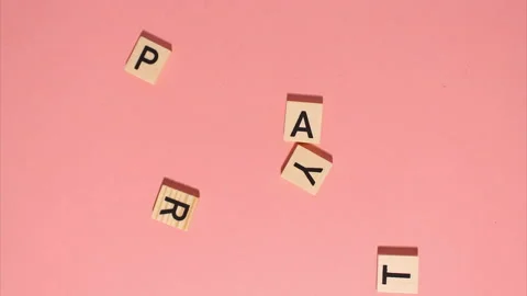 Stop motion animation of wooden letters ... | Stock Video | Pond5