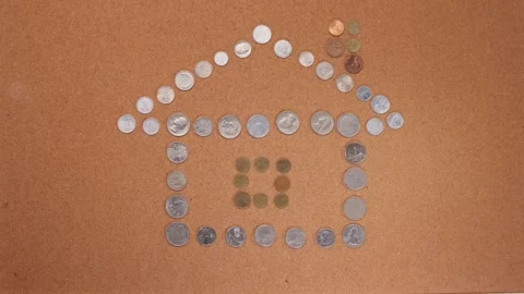 stop motion of a house symbol made up of... | Stock Video | Pond5